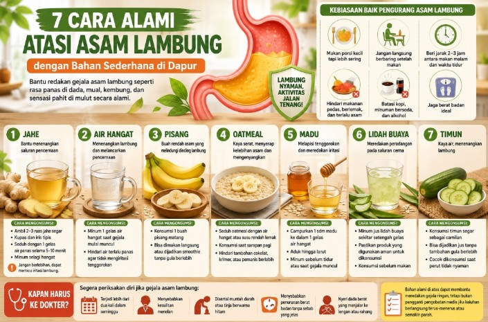 7 Cara Alami Mengatasi Asam Lambung dengan Bahan Sederhana di Dapur ...